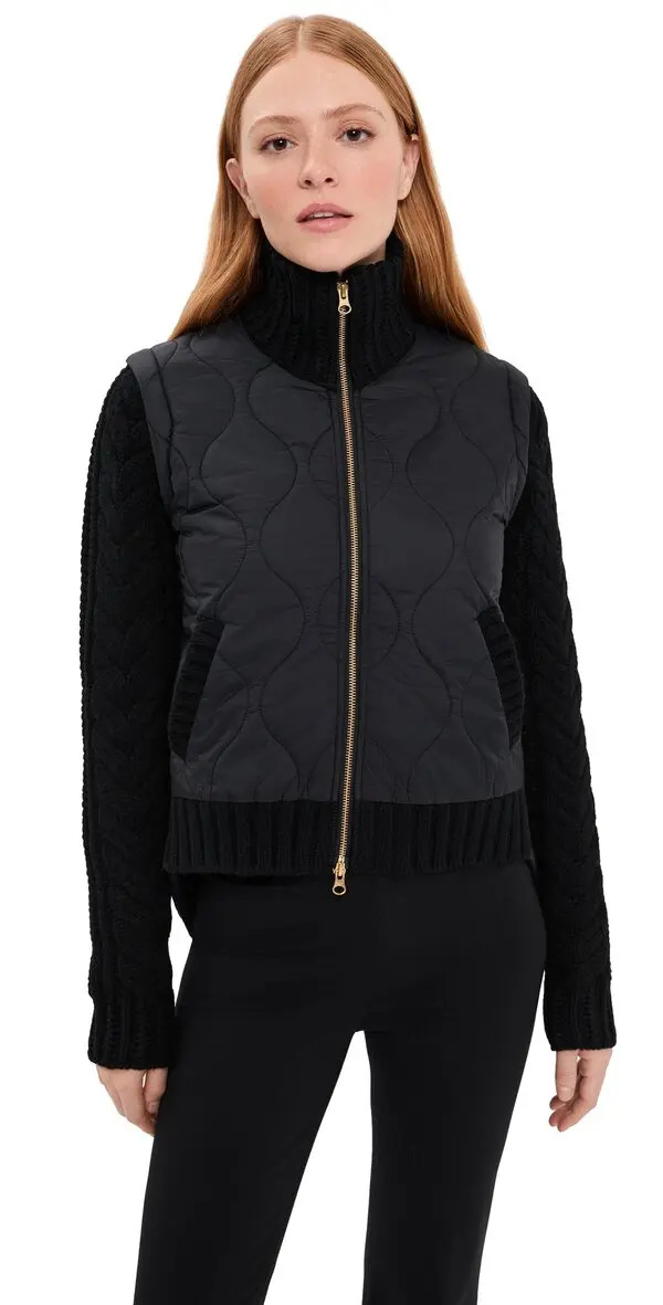 Veronica Beard Patra Mixed Media Jacket - Black