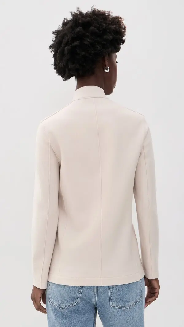 Harris Wharf London Nehru Jacket Pressed Wool Coat