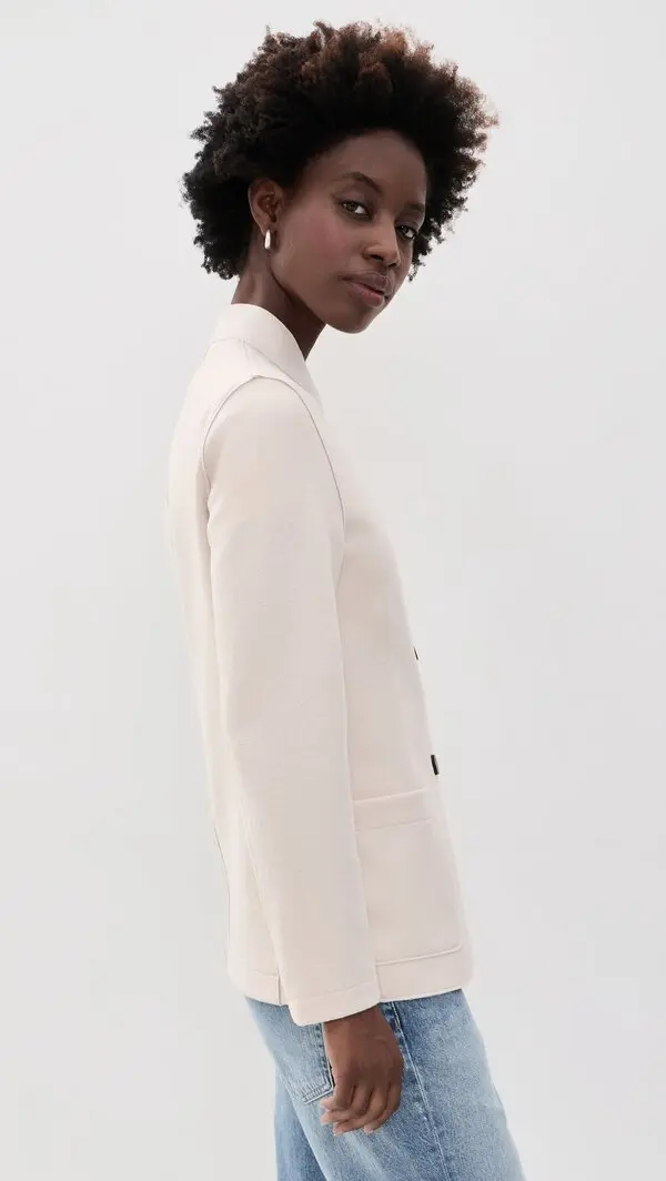 Harris Wharf London Nehru Jacket Pressed Wool Coat