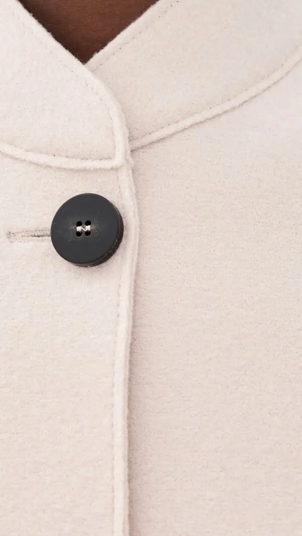 Harris Wharf London Nehru Jacket Pressed Wool Coat