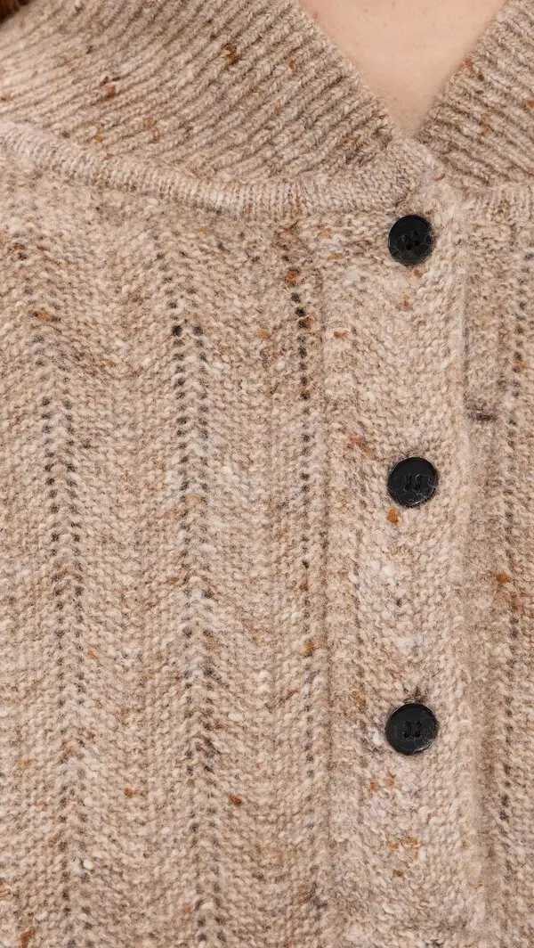 Co Cropped Henley Sweater