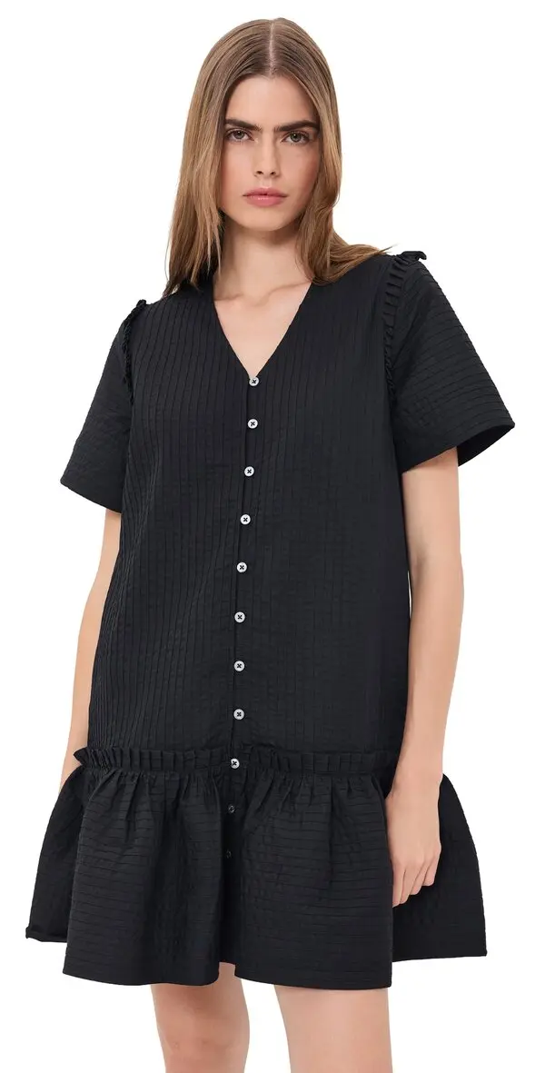 Sea Roni Solid Mini Dress - Black