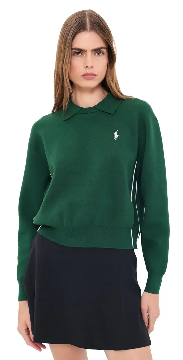 Rlx Ralph Lauren Long Sleeve Collared Sweater