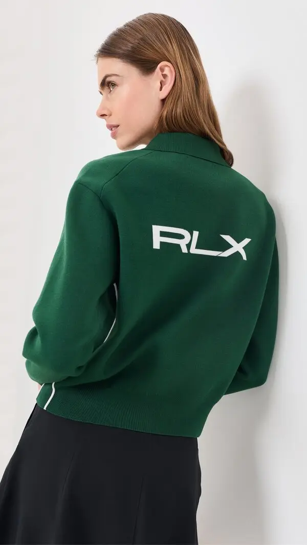 Rlx Ralph Lauren Long Sleeve Collared Sweater