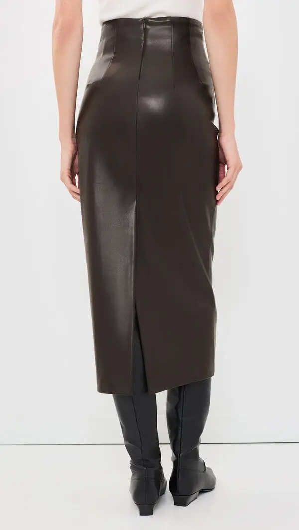Enza Costa Faux Leather Skirt