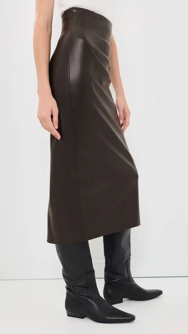 Enza Costa Faux Leather Skirt