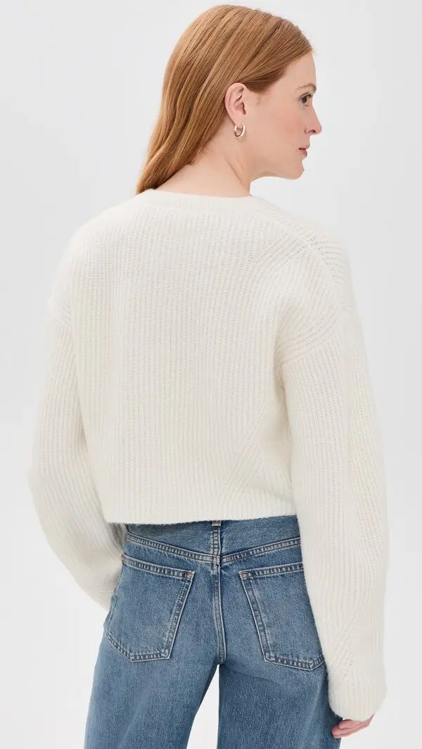 Good American The Shrunken Cable Cardigan