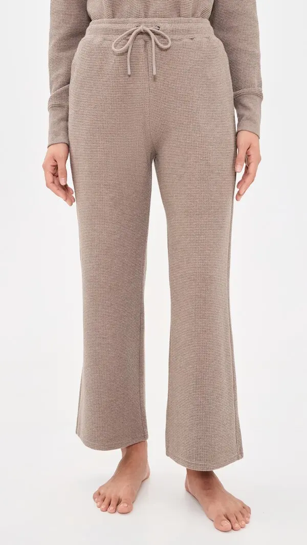 NEGATIVE Waffle Knit Cropped Track Pants