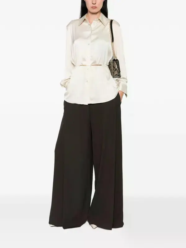 Imperial Belted Satin-finish Shirt