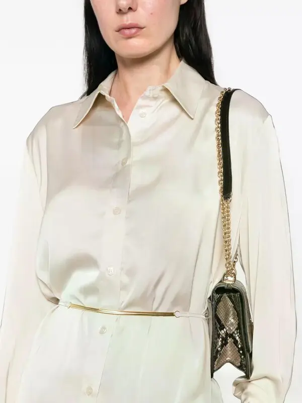 Imperial Belted Satin-finish Shirt