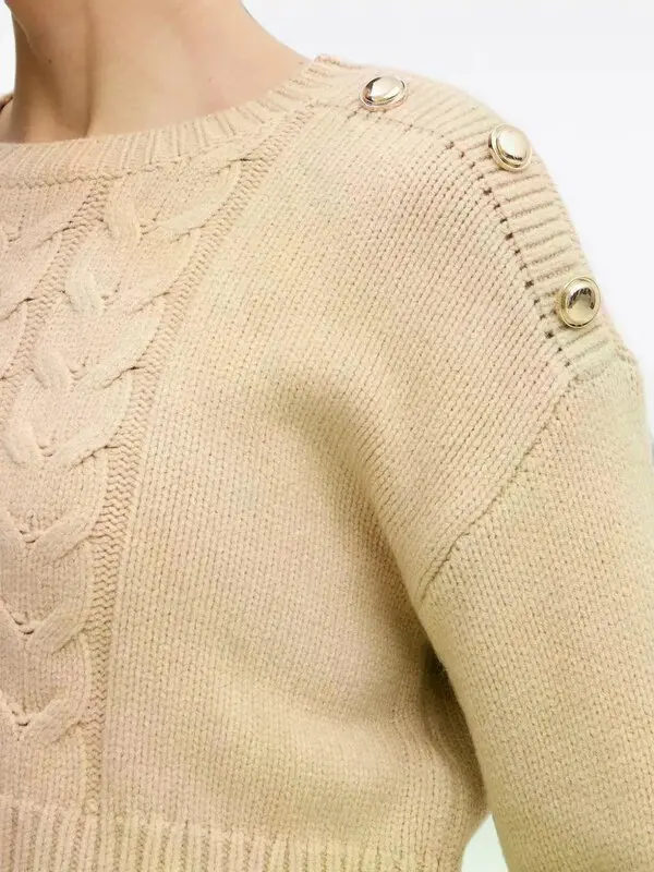 MORGAN Cable-knit Midi Dress And Sweater Set