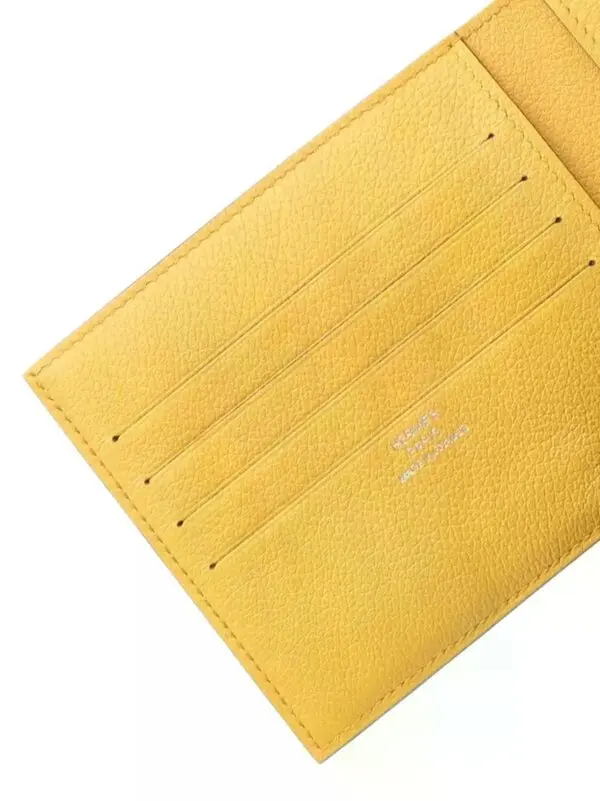Hermès 2023 Citizen Twill Compact Bi-fold Wallet - Yellow