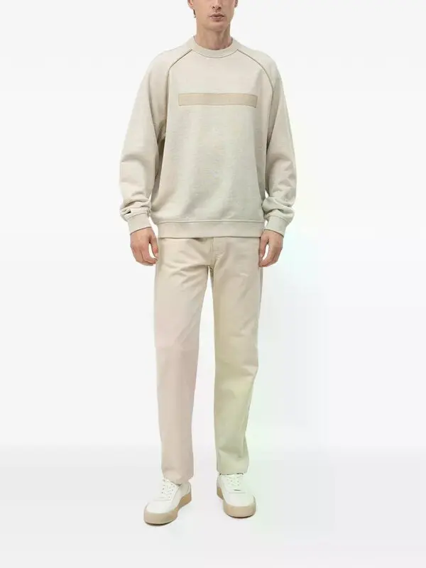 Hugo Relaxed-fit Cotton-terry Sweatshirt With Wide-set Logo