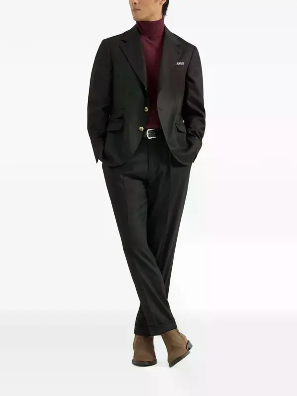 Brunello Cucinelli Virgin-wool Flannel Deconstructed Cavallo Blazer