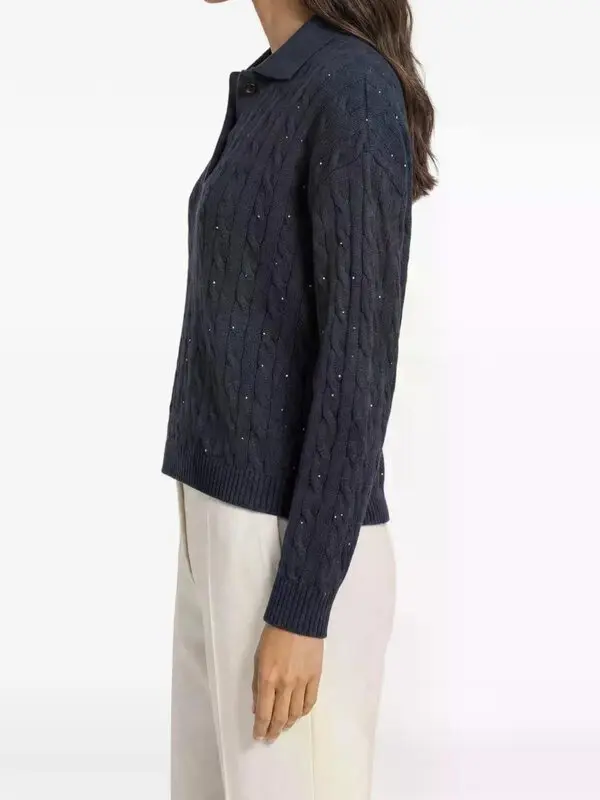 Brunello Cucinelli Sequin-embellished Cable-knit Sweater