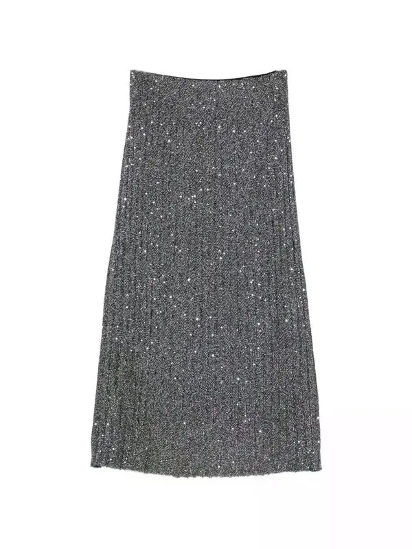 Missoni Midi Sequin-embellished Pleated Skirt - Silver