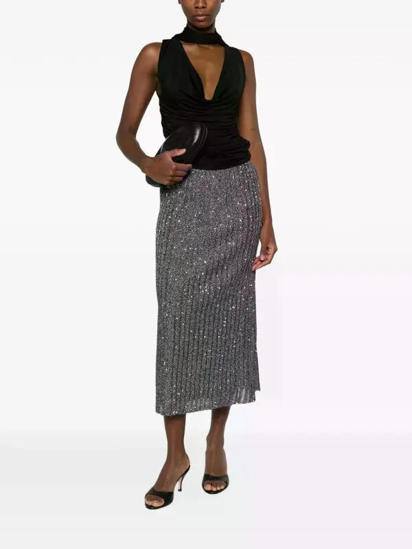 Missoni Midi Sequin-embellished Pleated Skirt