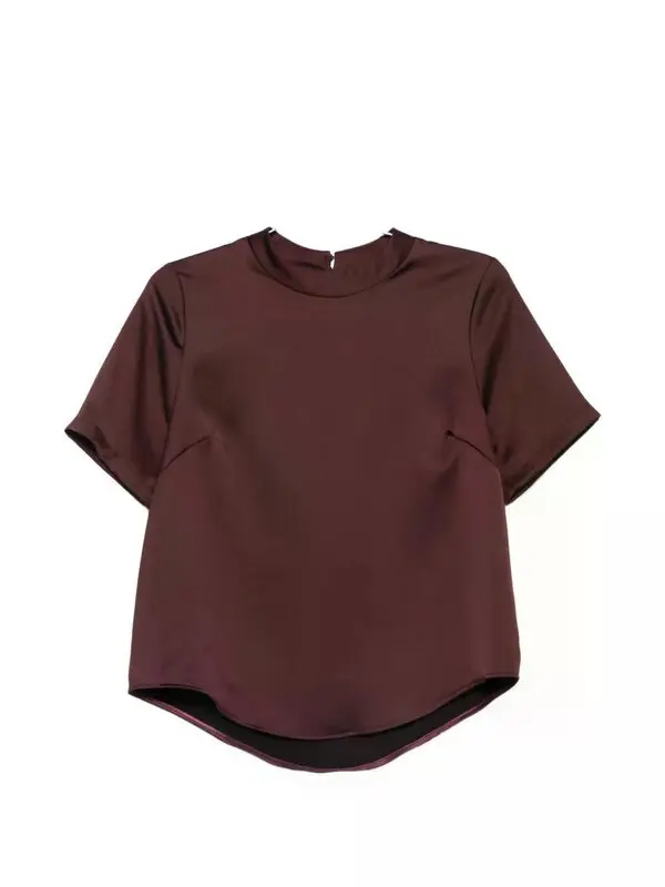 Imperial Satin-finish Short-sleeve Top