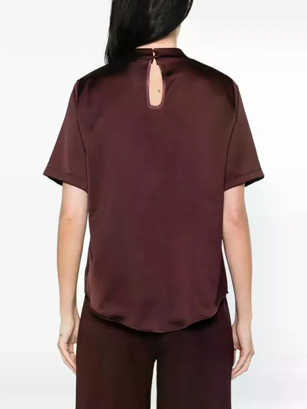 Imperial Satin-finish Short-sleeve Top