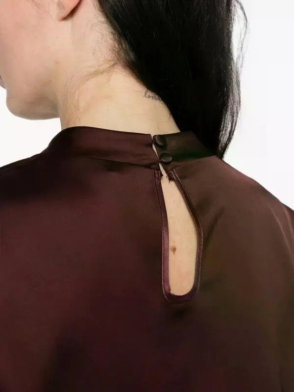 Imperial Satin-finish Short-sleeve Top