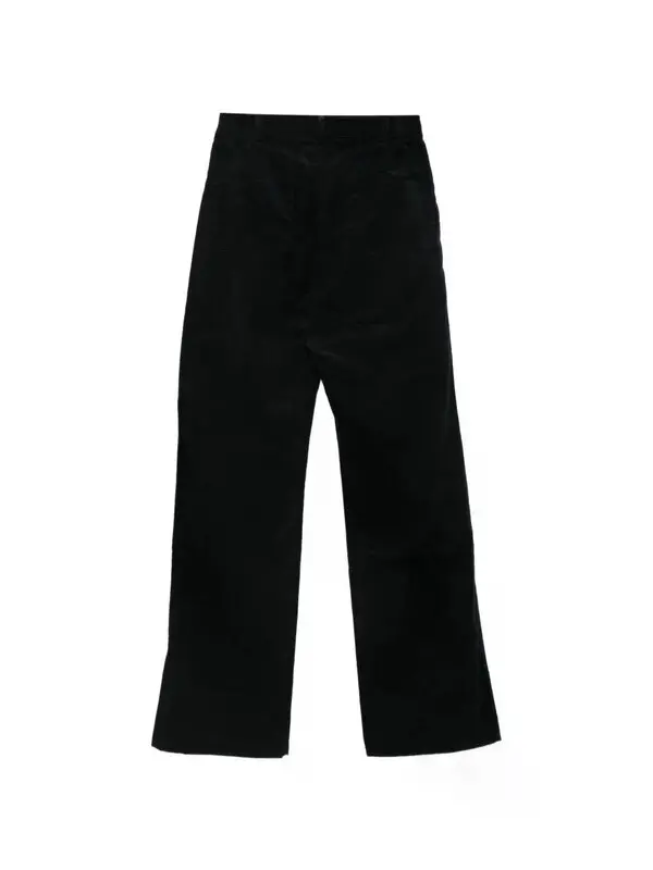 PRIVATE 0204 Corduroy Straight-leg Trousers - Black