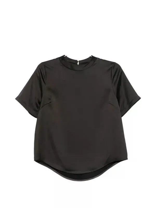 Imperial Satin-finish Short-sleeve Top