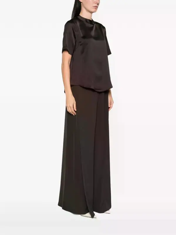 Imperial Satin-finish Short-sleeve Top