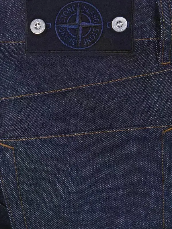 Stone Island Logo-patch Straight-leg Jeans