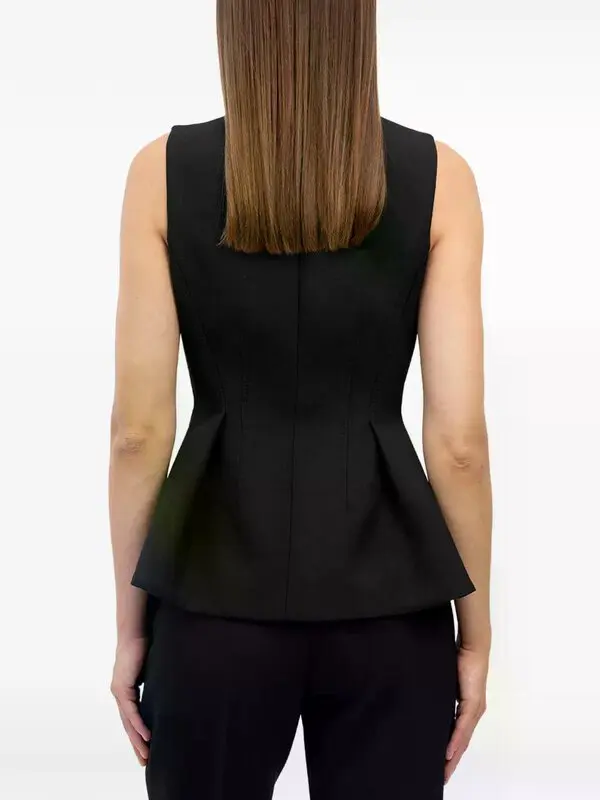 Hugo Sharp-fit Waistcoat With Peplum Hem