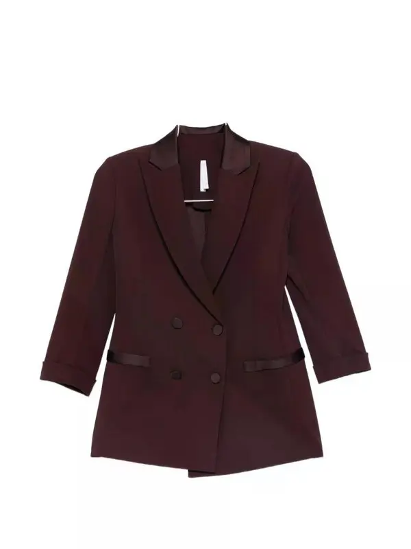 Imperial Bordeaux Cotton Double-breasted Jacket