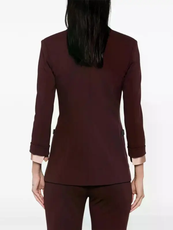 Imperial Bordeaux Cotton Double-breasted Jacket