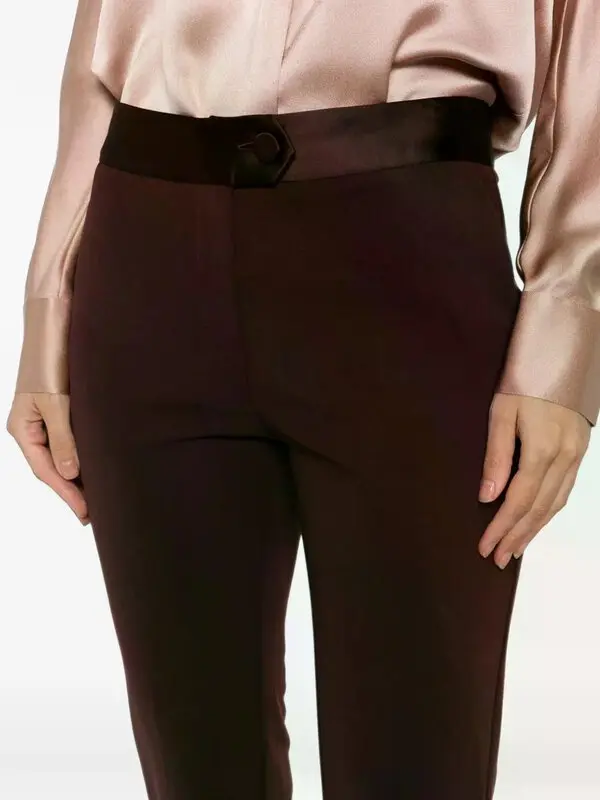 Imperial Cotton Trousers With Satin Waistband