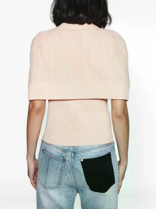 Hellessy Caspian Cable-knit Layered-effect Cardigan