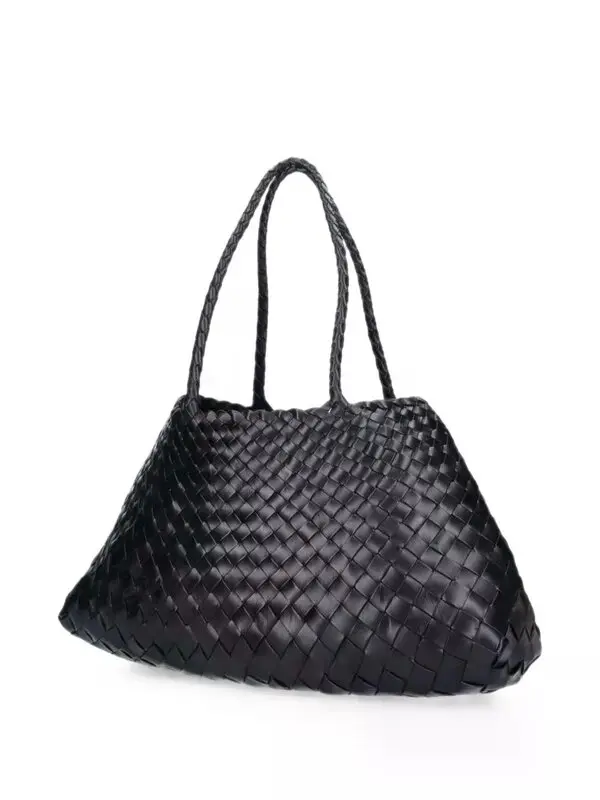 Dragon Diffusion Large Santa Croce Woven Leather Tote Bag - Black