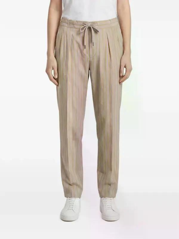 Brunello Cucinelli Striped Drawstring-waist Trousers