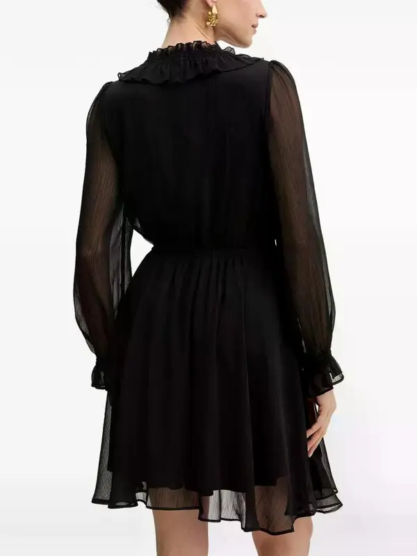 MORGAN Ruffled Long-sleeve Mini Dress