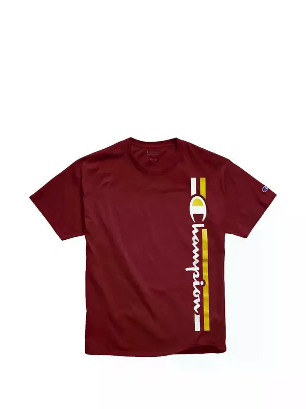 Champion Logo-print Vertical-stripe T-shirt - Red