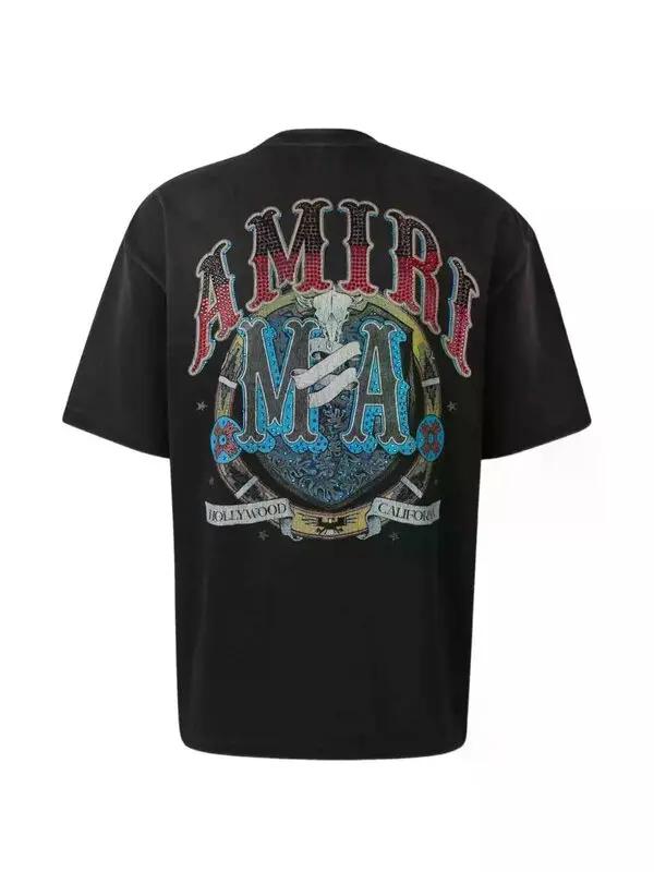 Amiri Crystal-embellished Logo-print T-shirt