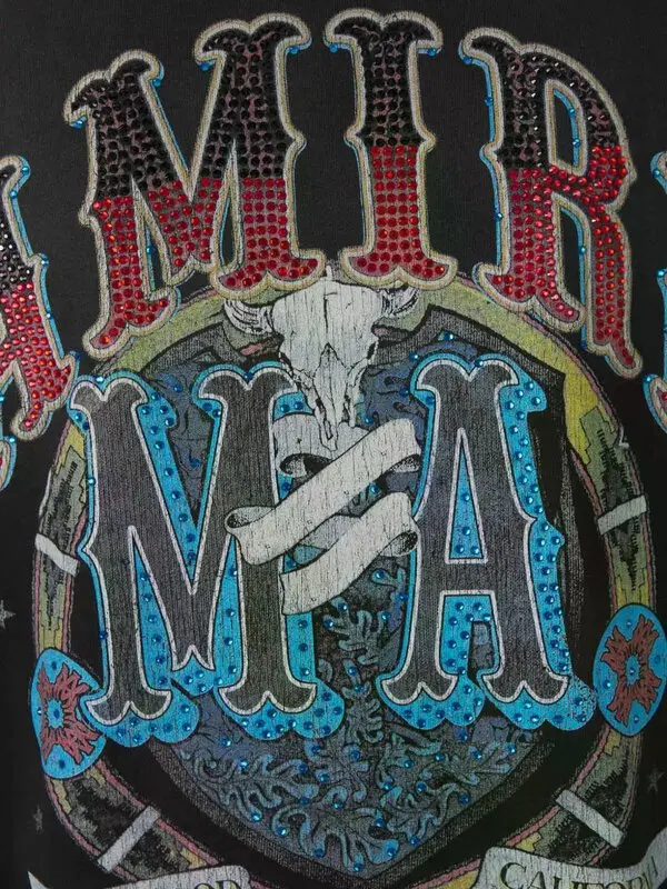 Amiri Crystal-embellished Logo-print T-shirt