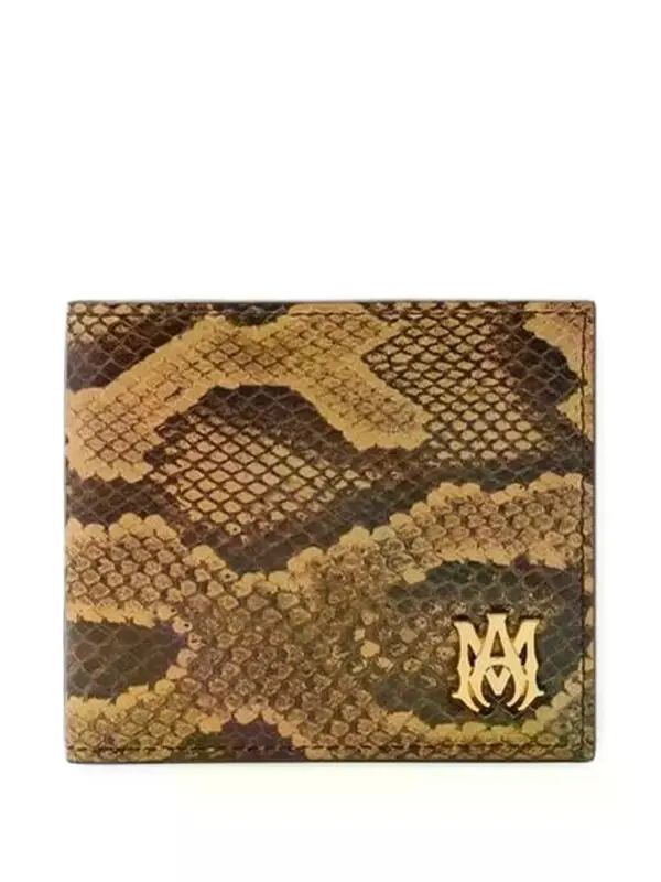Amiri Python-embossed Bifold Wallet