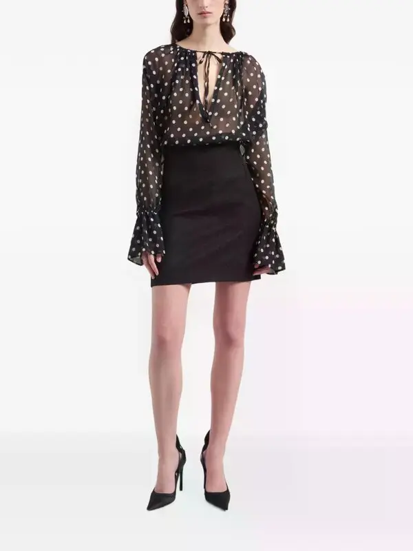 Nina Ricci Jacquard-patterned High-waisted Mini Skirt
