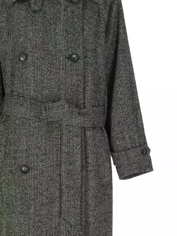 KRISTINA TI Double-breasted Herringbone Coat