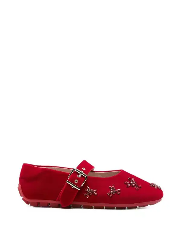 Simone Rocha Flower-embellished Ballet Flats