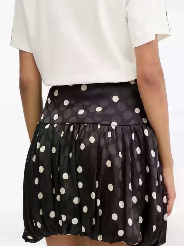 MORGAN Polka-dot Bubble-hem Mini Skirt