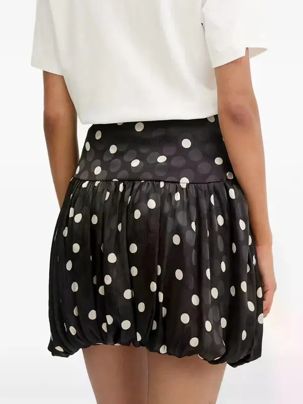MORGAN Polka-dot Bubble Hem Mini Skirt