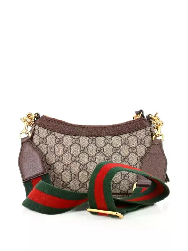 Gucci Ophidia Charm Shoulder Bag Gg Coated Canvas Small Crossbody Bag - Brown
