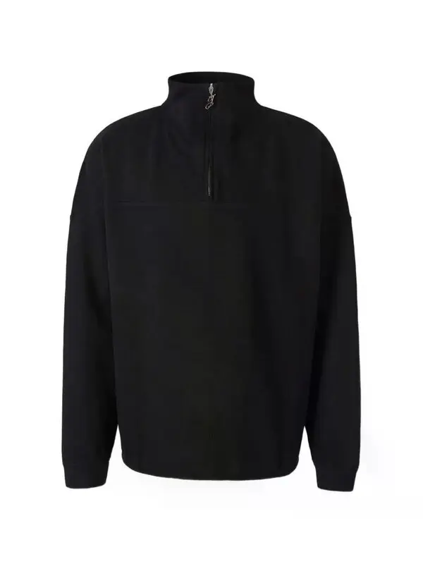 Jacquemus Logo-patch Half-zip Sweater - Black