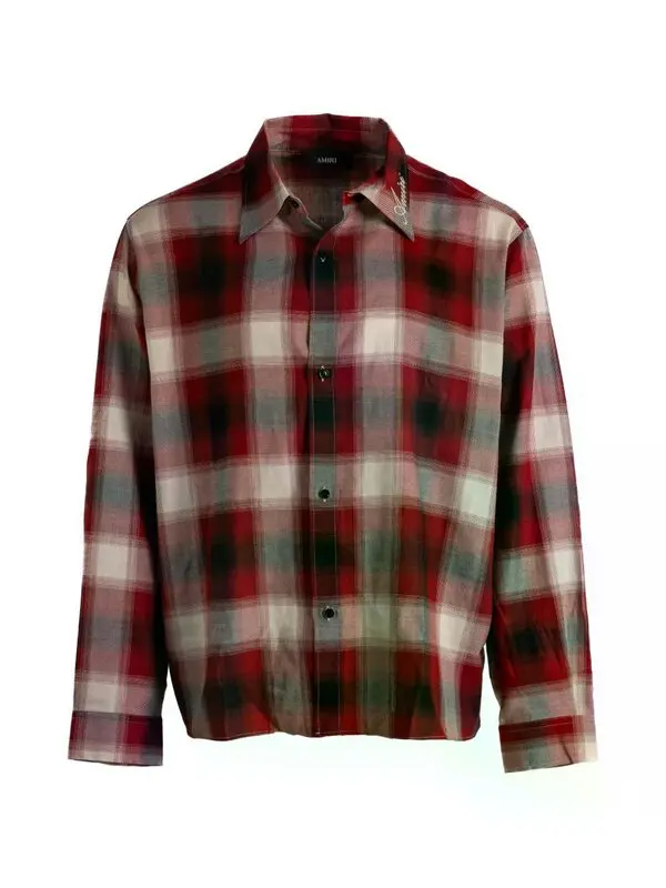 Amiri Check-pattern Logo-print Shirt