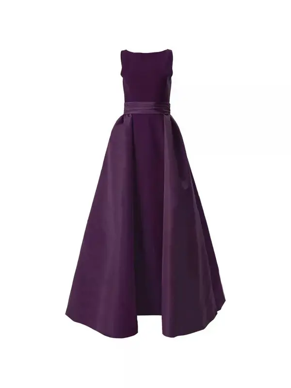 Carolina Herrera Column Overskirt Gown - Purple