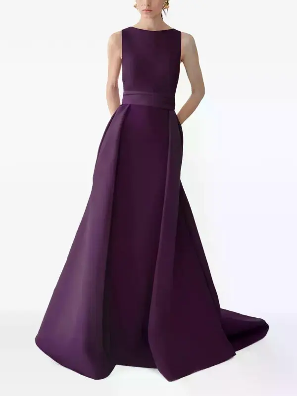 Carolina Herrera Column Overskirt Gown